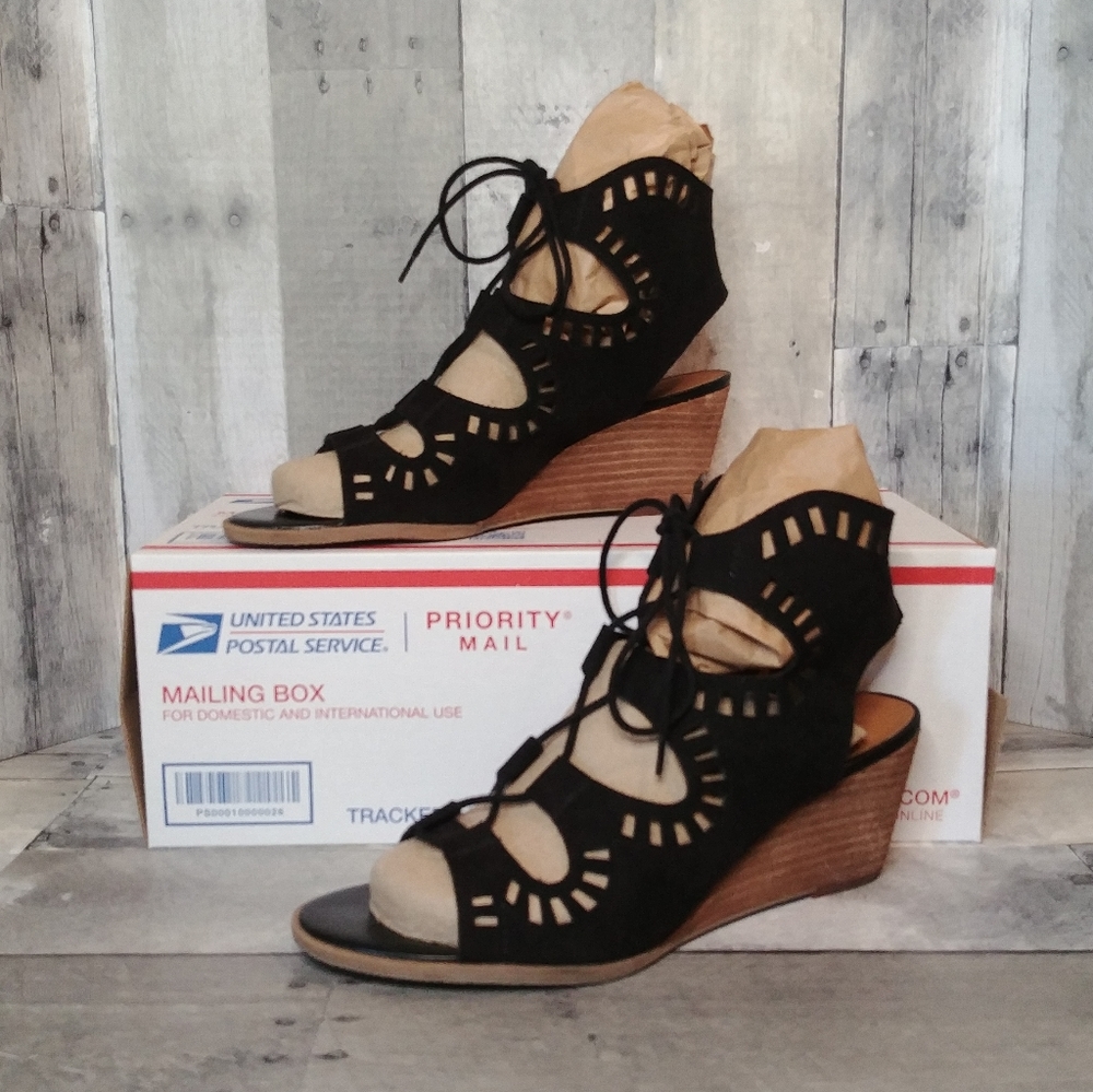 Gladiator Lace Up Wedges With Cut Out Details Maggie … - Gem